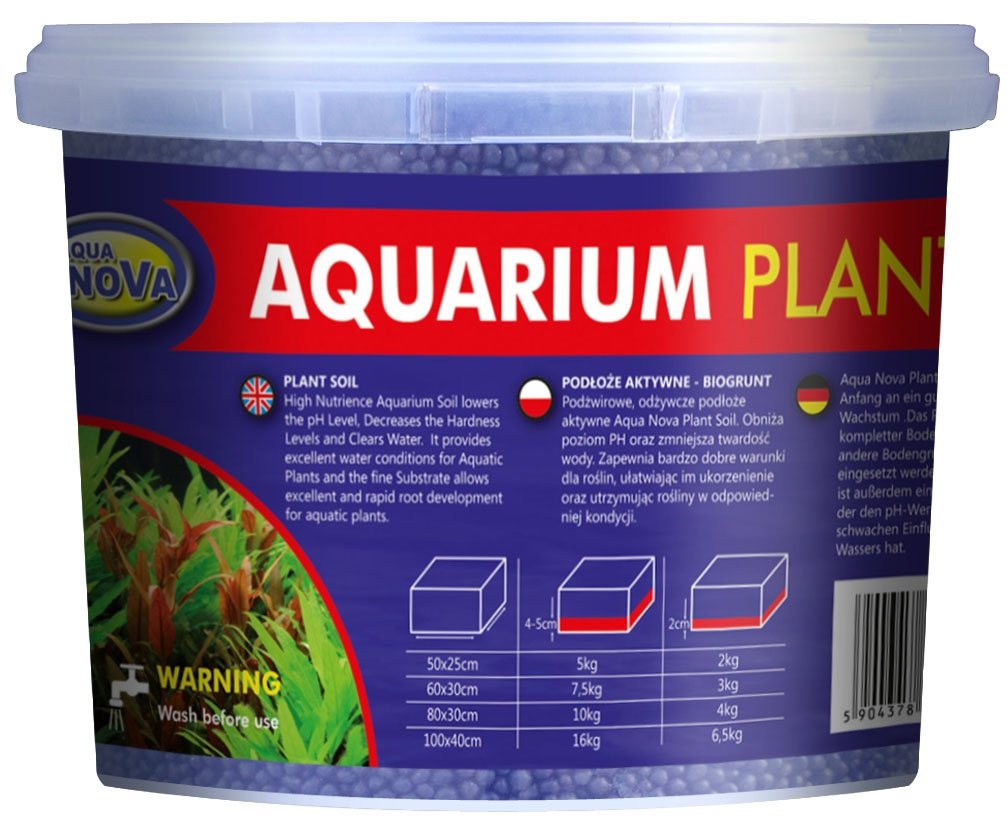AQUA NOVA Plant Soil Sort - 3l (4kg) - Gødning Bundlag - Akvaland